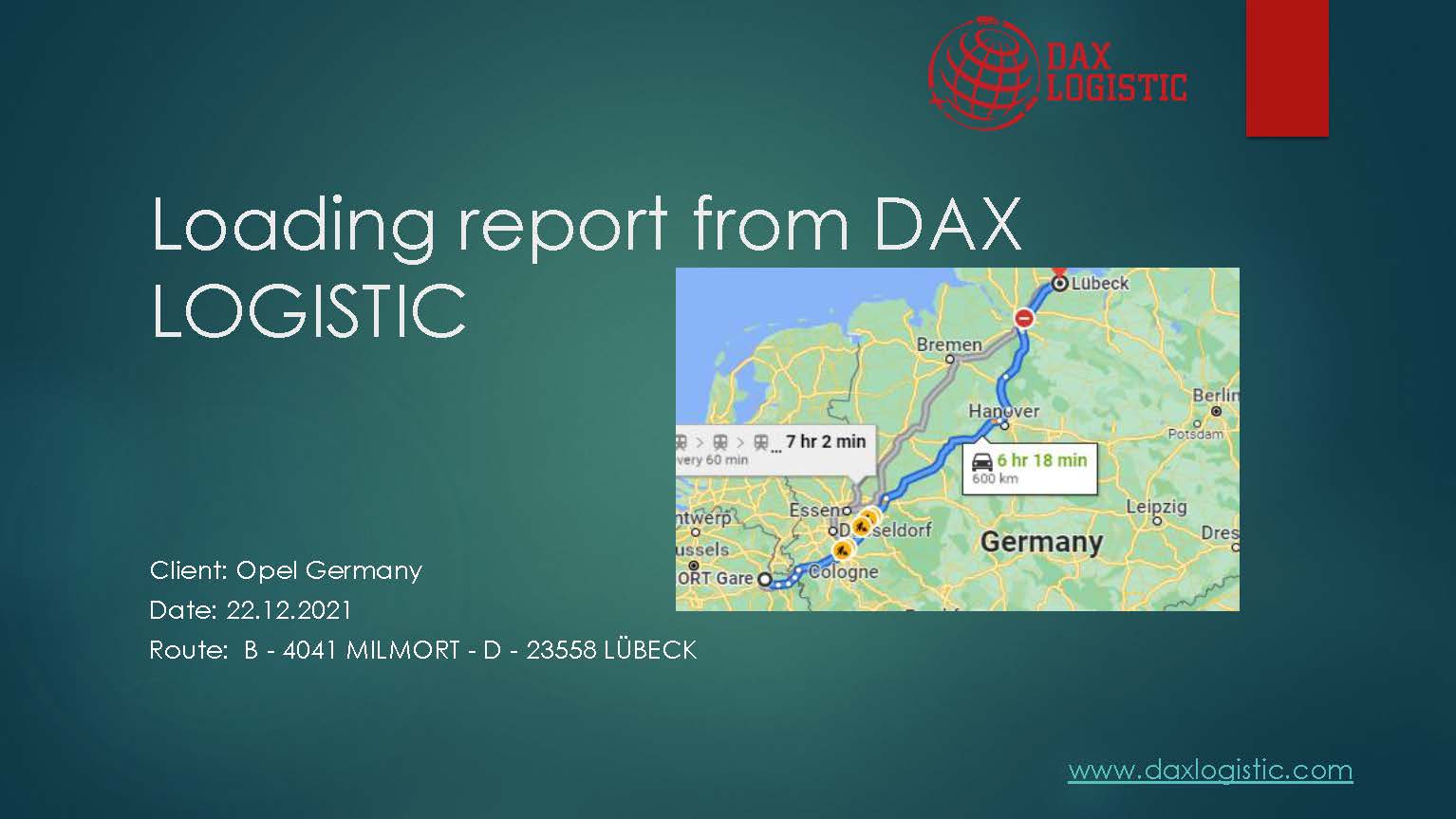 Loading report - DAX Logistic